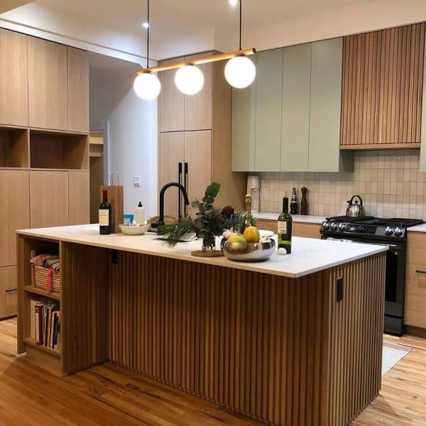 Wood Slat Kitchen Island Toronto ️ Custom Slatted Kitchen Islands
