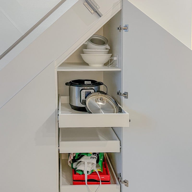 Custom Under Stair Storage Toronto ️ Wood Staircase Cabinets